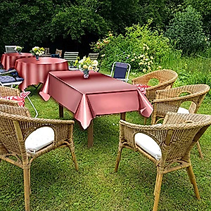 2 Pack Rose Gold Foil Tablecloth Table Cover Shiny Tablecloth for Party Wedding, Birthday, Baby Shower, Girl’s Night, Anniversary, Thanksgiving, Christmas, 40 x 108 Inches