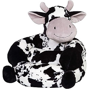 Trend Lab Cow Toddler Chair - Plush Cow Kids Chair, Comfy Pillow Chair for Toddlers 1-3 Years Old, 21x19x19 Inches - Baby Chair, Soft Toddler Lounge Chair, Ideal Kids Bean Bag Chair Alternative