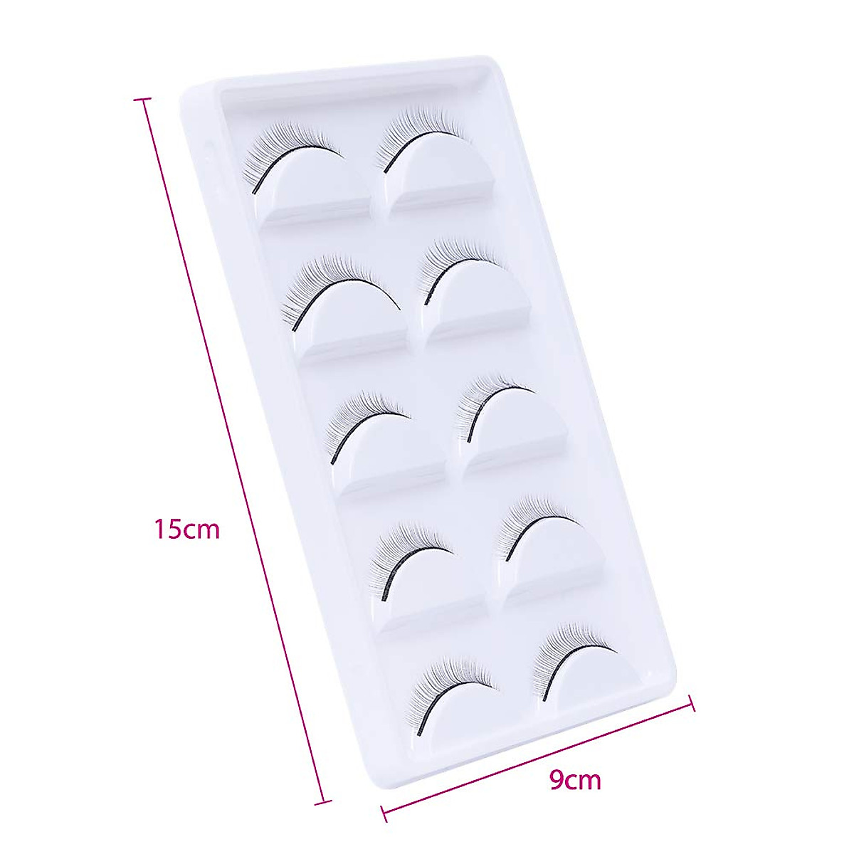 Practice Lashes for Lash Extensions FADLASH 25 Pairs Self Adhesive Eyelashes Lash Extension Strip Eyelashes for Lash Mannequin Head Eyelash Extension Supplies Black