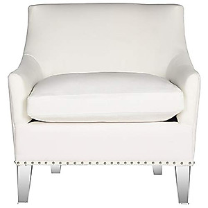 Safavieh Mercer Collection Hollywood Glam White Tufted Club Chair