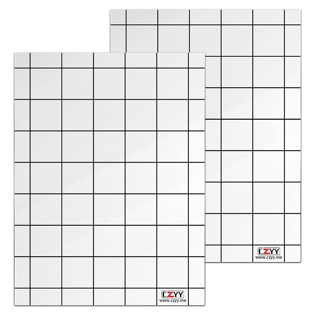 CZYY Acrylic Game Mat 1" Square Grid Overlay Set of 2, 6"x8" Battle Map Board Clear & Durable - Great for Dungeons and Dragons, Pathfinder and Other Tabletop RPG