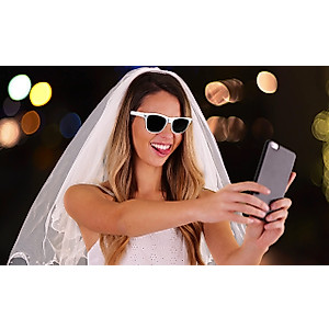 TheGag White Sunglasses Bulk- (Pack of 36) Wedding Bridal Party Sunglasses Bulk Party Favors Pack Women-Men