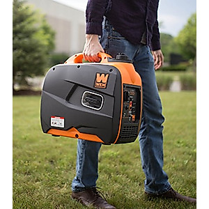 WEN 56200i 2000-Watt Gas Powered Portable Inverter Generator, CARB Compliant,Black & Orange