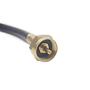 Unifit Propane Brass 4-Port Tee Adapter Kit with 5 ft and 12 ft Hose for Motorhomes Tank RV Camping