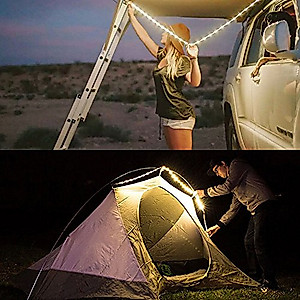 Brizled Warm White Rope Lights, 18ft 216 LED Rope Lights Waterproof, 120V Plugin Rope Lights Connectable with Clear PVC Tube, Indoor/Outdoor Decorative Rope Lights for Backyards Garden Patio Christmas