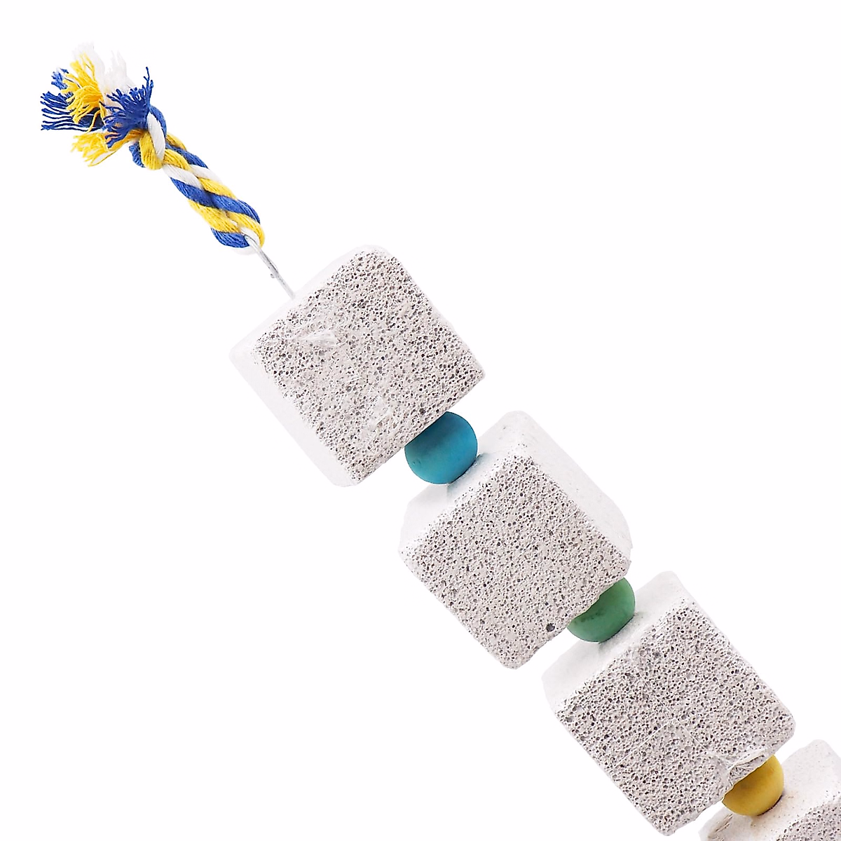 2 Pack Large Bird Chewing Toy, Parrot Beak Grinding Calcium Stone with Bells, Bird Cage Accessories, Cage Toys for Cockatiel Parakeet Parrot Budgies Rat Hamster Chinchilla Rabbit Bunny African Grey