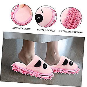 Lurrose 1 Pair Slippers Micro Fiber Mop Household Cleaner All-purpose Household Cleaners Home Mop Slippers Mopping Shoes for Floor Microfiber Mop Slippers Sweeping Slippers The Lazy