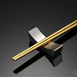 Zelerdo 8 Pieces 304 Stainless Steel Chopstick Holders Chopstick Rest (Silver)