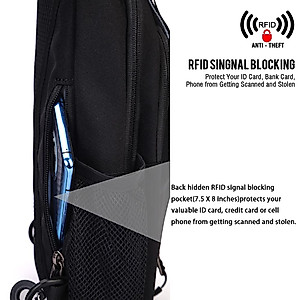 Y&R Direct Lightweight Sling Bag RFID Crossbody Sling Backpack Women Men Daypack for Hiking Travel Vacation Daily Use Gifts