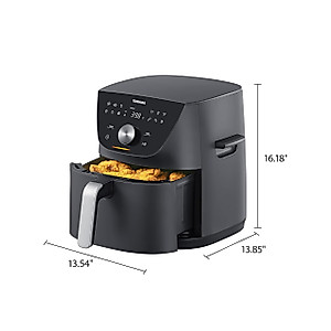 Toshiba 7.7QT Air Fryer, Family-Size for Quick and Easy Meals, 12 Preset Menus and Menu-IQ Function, 1°F Precision, 90% less fat, Double-sided Handles Easy Carrying