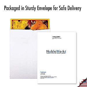 NobleWorks Jumbo Blank All Occasions Greeting Card 8.5 x 11 Inch with Envelope (1 Pack) Big, Jumbo Blank All Occasions Lavish Leaves - Maple J7177JOCB