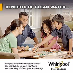 Whirlpool Whole House Large Capacity Sediment Filter WHKF-GD25BB, NSF Certified 25 Micron Filtration, 6-Month Filter Life, Protects Dishwasher, Laundry Machines and other Water Appliances