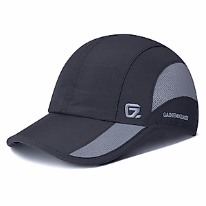 GADIEMKENSD Outdoor Running Hat Men's Cooling UPF50+ Womens Baseball Cap Sport Mesh Sun Hat Trucker Dad Hats Quick Dry Breathable Unstructured for Summer Camping Fishing Hiking Improved Black M