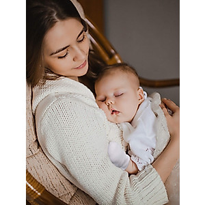 12 Pairs Newborn Baby Mittens Gloves No Scratch Baby Mittens for 0-6 Months Baby Boys Girls (White)