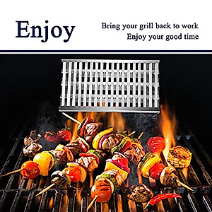 Grill Replacement Parts, Stainless Steel Heat Plate Shield Deflector, DCS Radiant Tray Ceramic Rod Complete Burner Cover for Select BGB48-BQAR、BGA48-BQRN、DCS36E-BQARN、BG27-BQL、BGB36-BQAR、DCS48DS-BQRN