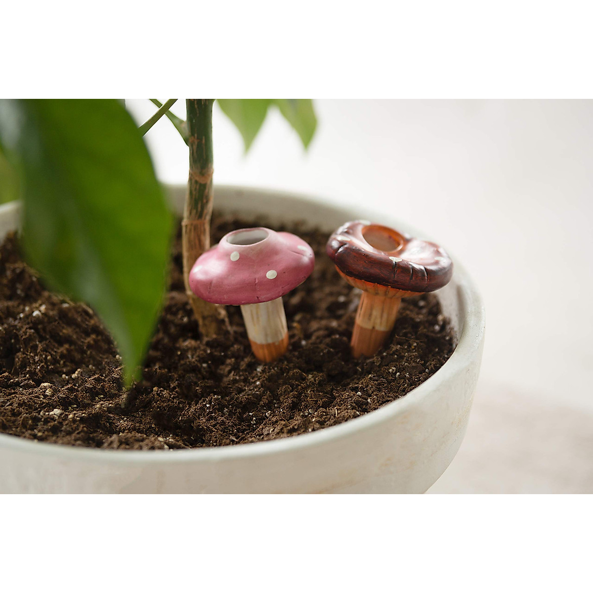 VYV Wellness LLC Self-Watering Terracotta Mushroom Planters - Automatic Plant Waterers for Potted & Hanging Plants - 6 Pack