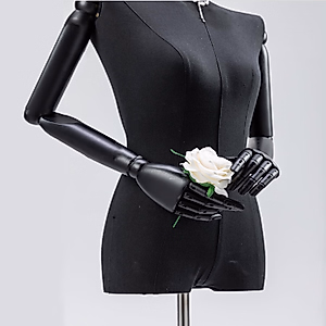 Female Dress Form Mannequin Torso, Adjustable Height 47-78 inch, Manikin Body Model with Rectangle Metal Base, Detachable Arms & Head, for Clothing Dress Jewelry Display Sewing