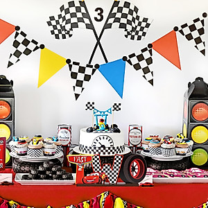 DYhuiyia Race Two Table Centerpieces - Race Car Two Fast Letter Sign Curious Wooden Table Decoration Let’s Go Racing Car Party Supplies Favors for 2nd Birthday Boys Kids Baby Shower Photo Booth Props