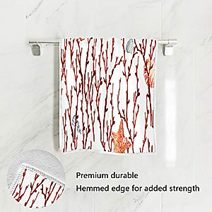 Blueangle Underwater Coral Seashells Hand Towels 15x30 in, Bathroom Towel Ultra Soft Highly Absorbent Small Bath Towel Kitchen Dish Guest Towel