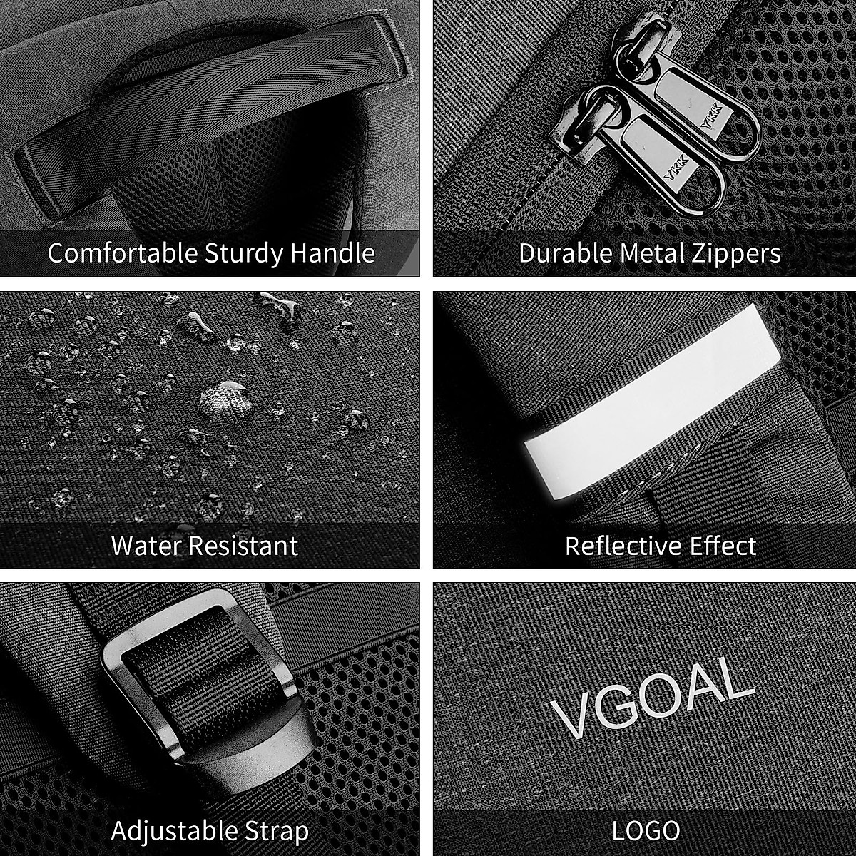 VGOAL Laptop Backpack 13.3 inch with TSA Lock and USB Charging Port Flight Approved Carry on Business Backpack Anti Theft Lightweight Traveling Backpack Water Resistant College Rucksack Computer Bag for Men and Women