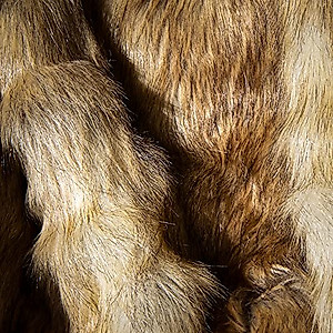 Best Home Fashion Heavyweight Super Soft Luxury Faux Fur Throw Blanket - 58" W x 60" L - Platinum Frost Fox
