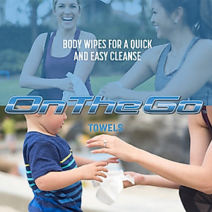 On The Go Towels Unscented Large Body Wipes (25)