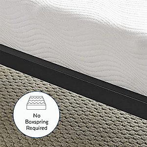 Classic Brands Brutis Black Heavy-Duty Metal Platform Bed Frame, Twin