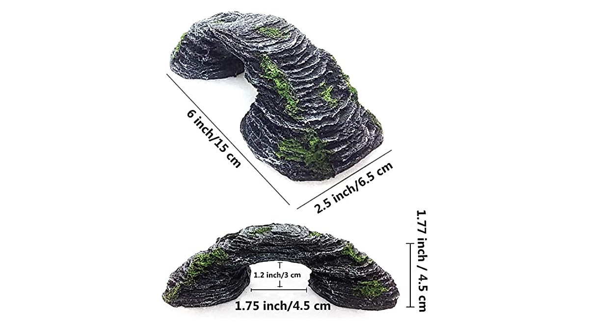 DOHAOOE Reptile Tank Accessories Habitat Water Dish Tree Trunk and ...