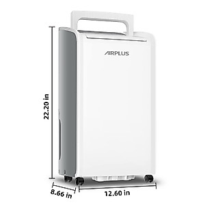 AIRPLUS 4,500 Sq.Ft 70 Pint Dehumidifiers for Basement and Home-with Drain Hose,Efficient,Energy-with Dual Protection and 4 Smart Modes,24H Timer,Defrost,for Large room