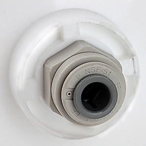 Woder WD-10K-JG Ultra-High Capacity Inline Water Filter with ¼” Built-in JG Fittings (for unbraided ¼” PVC, or 1/8” PEX). WQA Certified Refrigerator Water Filter 10K Gallons. USA Made.