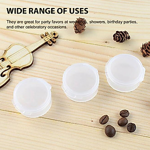 PLAFOPE 10pcs Pp Round Earplug Storage Containers Plastic with Cover Storage Box for Small Accessories