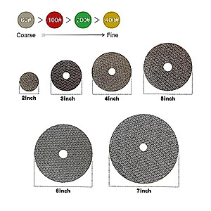 NOLLAM Polishing Pad Electroplated Diamond Polishing Pads Diamond Hand Polishing Pads Glass Granite Marble Sanding Polishing Surfaces Polish Pad Kit (Size : Grit 200, Color : 1 PC_3 INCHES)