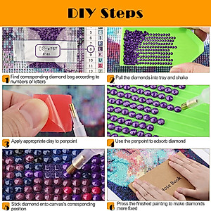 Youtheart Painting with Diamonds Rapunzel Diamond Art Tangled, 5D Full Drill Cross Stitch Embroidery Kits, DIY Wall Décor