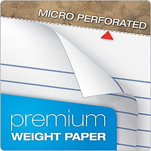 TOPS Second Nature 100% Recycled 18 lb. Legal Pad, 8-1/2 x 11-3/4 Inches, Perforated, White, Legal/Wide Rule, 50 Sheets per Pad, 12 Pads per Pack (74085)