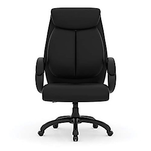 OfficeSource Sierra Series High-Back Executive Office Chair, Black