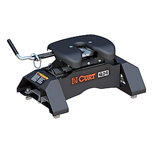 CURT 16095 Q24 5th Wheel Hitch, 24,000 lbs, Select Chevrolet Silverado, GMC Sierra 2500, 3500 HD, 8-Foot Bed Puck System