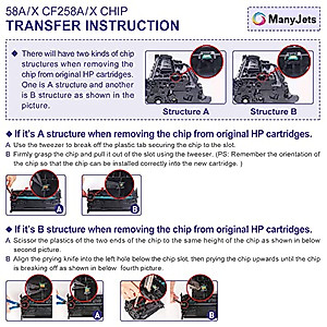 ManyJets 58A CF258A (NO CHIP) Compatible Toner Cartridge Replacement for HP CF258A 58A 58X CF258X Work with HP LaserJet Pro MFP M428fdw M404dn M404n M428fdn M404dw M404 M428 M428dw M304 (Black,2-Pack)