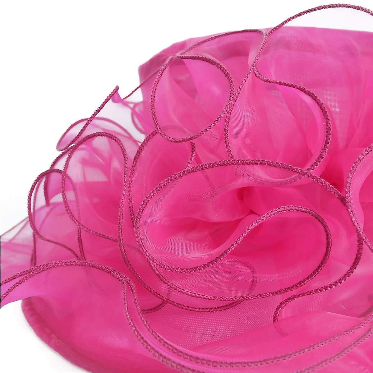 Kentucky Derby Church Dress Hat for Women Rose Fascinator Bridal Tea Party Wedding Hat Wide Brim