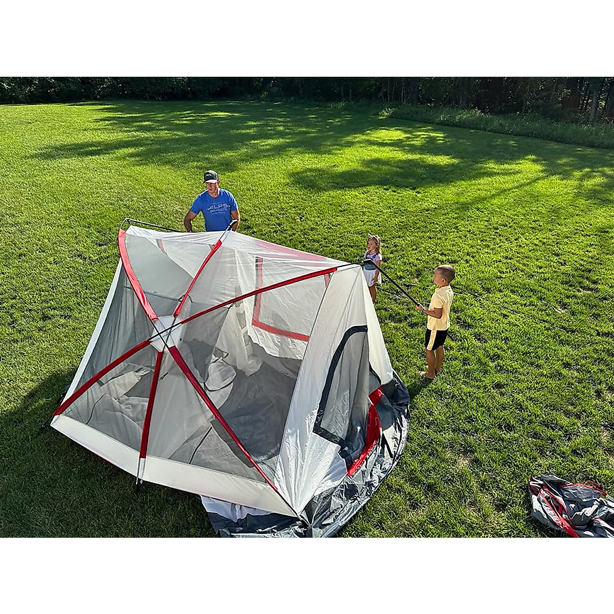 ALPS Mountaineering Camp Creek Two-Room Tent - Gray/Red