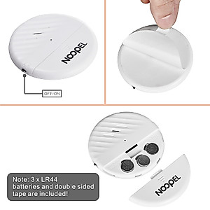 Glass Break Sensor 5 Pack, 125DB Loud Window Alarm Vibration Sensors, Burglar Intruder Entry Alert for Indoor Home Office Security