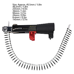 Thincol Screw Drill Chain Adapter for Power Drill Gun, 41mm-46mm Chuck Range Woodwork Rotary Screw Gun Attachment for Drywall Wood Board Ceiling, Nail Gun Collating