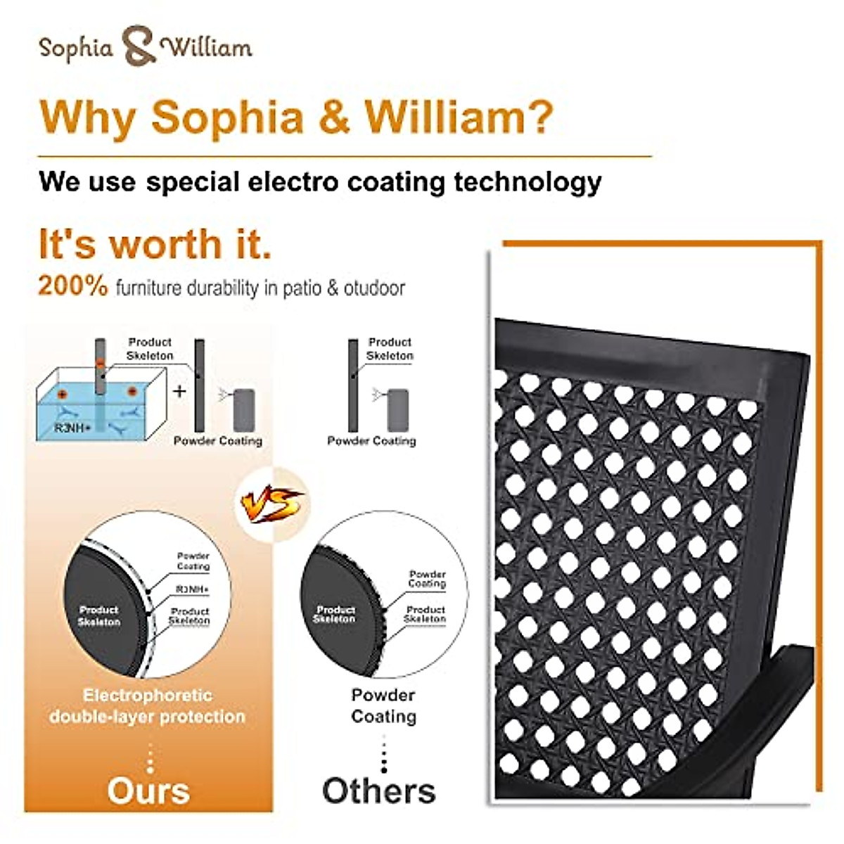 Sophia & William Patio Dining Set 9 Piece Expandable Outdoor Table Furniture Set with 8 Swivel Dining Metal Chairs and 1 Rectangular Expanding Dining Table for Garden Deck Backyard