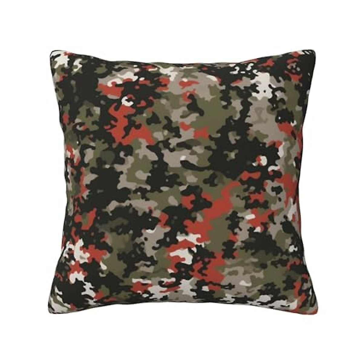 RLDOBOFE Camo Print Throw Pillow Covers Decorative Pillow Cover Square Cushion Cases Soft Cushion Cover Throw Sofa Pillow Case for Home Decor Living Room Bed Couch Car 16"x16"