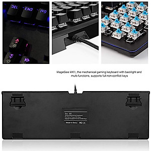 Wyyggnb Gaming Keyboard Computer Wired Mechanical Keyboard Computer Wired USB Plug Keyboard Color Illuminated Game Typing Office Mechanical Axis Touch Keyboard
