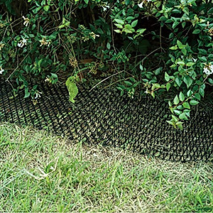 Dorgerove 13ft Prickle Strip Dig Stopper, Garden Scat Spike Mat with 20 Extra Heavy Duty Metal Staples (Weather Resistant, Humane Pet and Wildlife Deterrent from Digging)