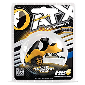HeadBlade ATX Razor - Original - Rigid Body with Multiblade Design and Non Slip Rubber Ring for Easy Reach, Close Shave