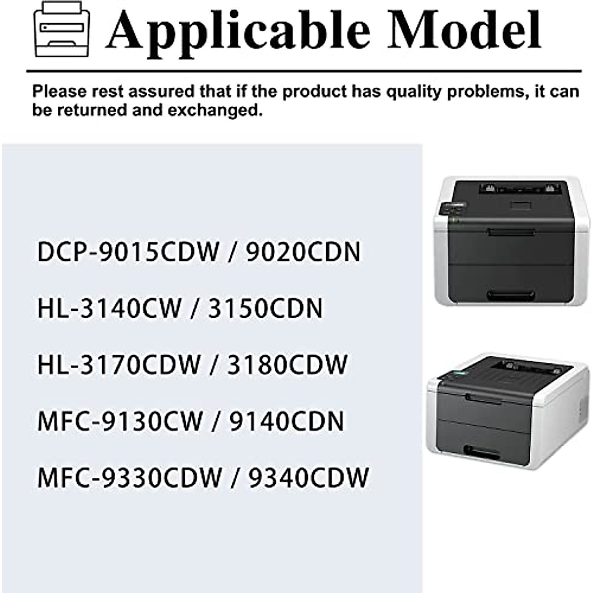 4 Pack (1BK+1C+1M+1Y) Compatible TN225 Toner Cartridge Replacement for Brother DCP-9015CDW 9020CDN HL-3140CW 3150CDN 3170CDW 3180CDW MFC-9130CW 9140CDN 9330CDW 9340CDW Printer Toner Cartridge