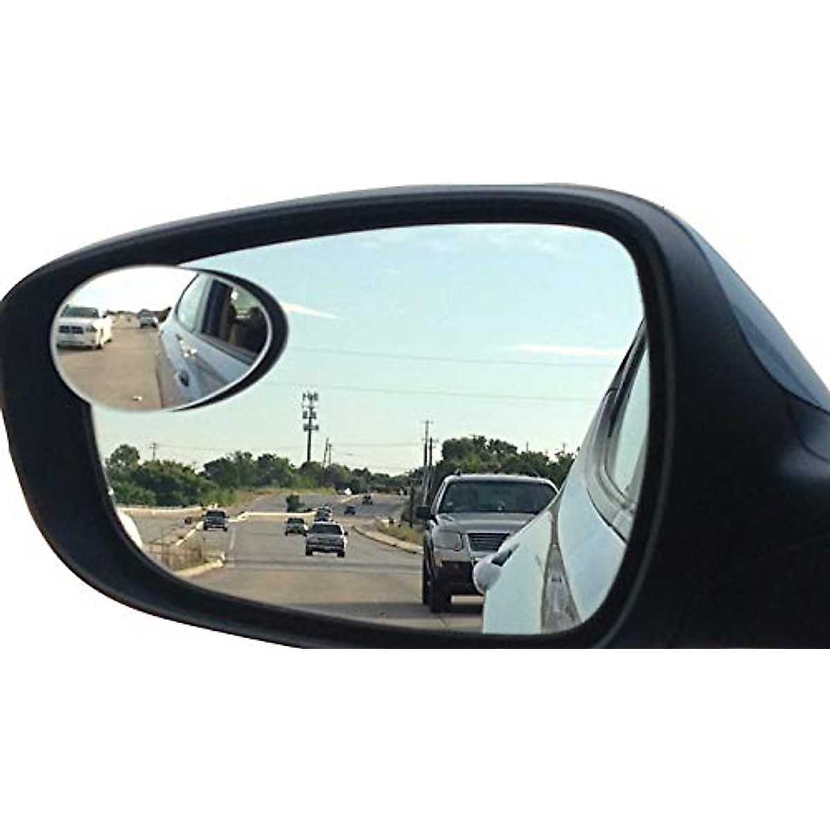 Blind Spot Car Mirrors: Semi Oval Convex Rear View/Side Car Mirror |Automotive Exterior Accessories | Blindspot Stick On Mirror For Car By Utopicar (2pack)