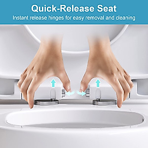 HOROW HWMT-8733U Small Compact One Piece Toilet, Power Dual Flush Toilet For Bathroom, Water Saving Toilet With Soft Closing Seat, Quick Release & UF Seat, White Toilet Bowl, 12'' Rough-in
