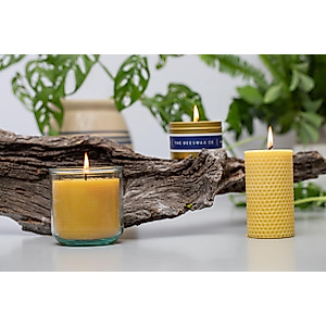 The Beeswax Co Southwest Travel Candle Tin - Natural Honey Scented - Long-Lasting & Eco-Friendly - Cotton Wick - Slow Burning - Hand Poured Pure Organic Bees Wax - 4oz Candles - 2.5 x 1.5